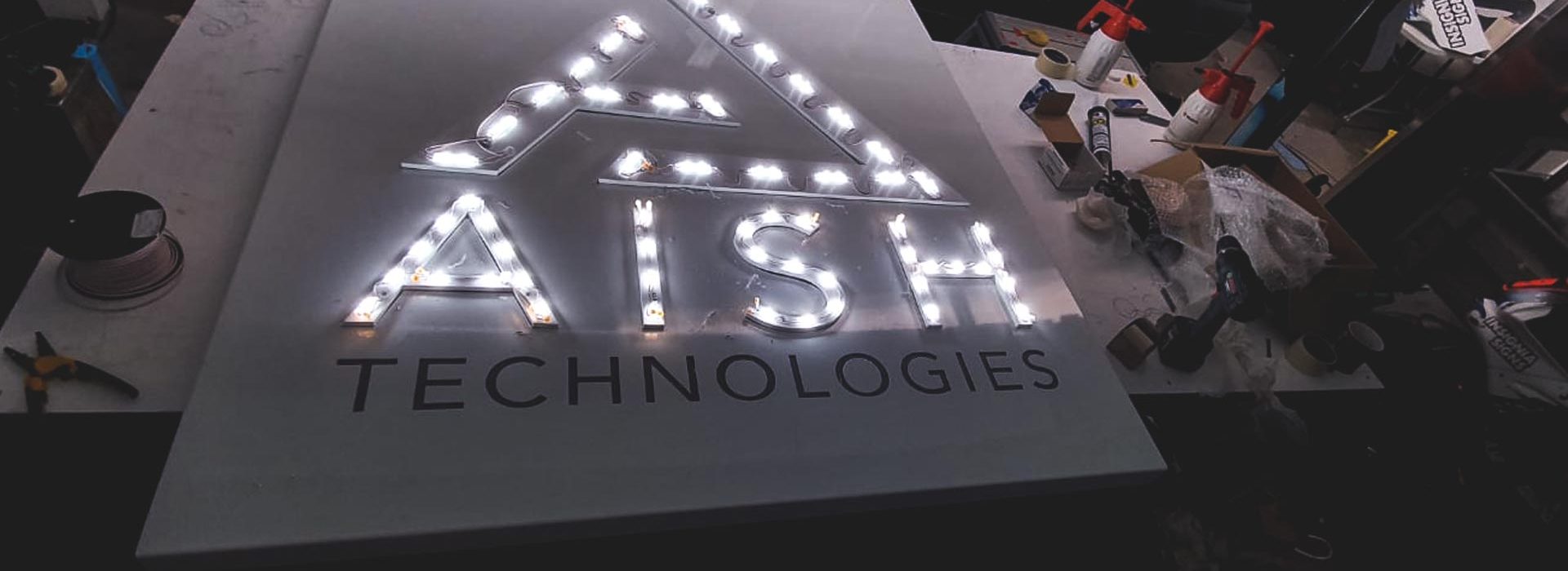 Aish Technologies LED Illuminated Sign by Insignia Signs Poole Bournemouth