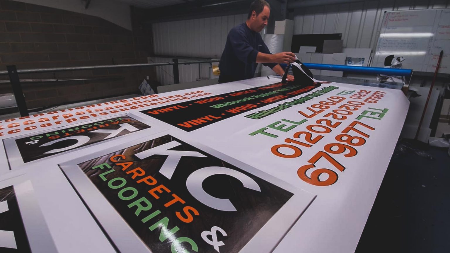 KC Carpets & Flooring Prints by Insignia Signs Poole Bournemouth